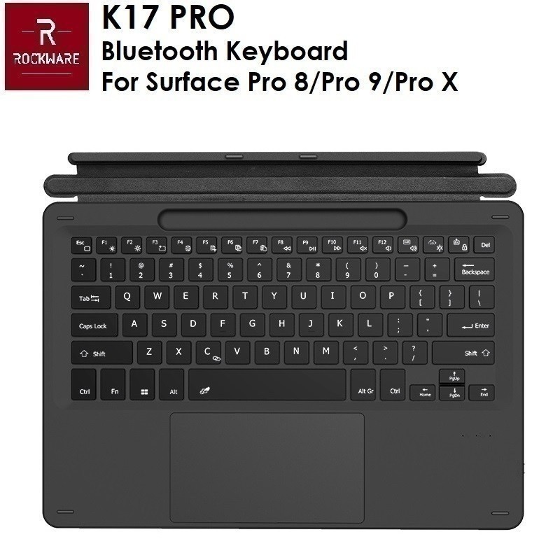 Jual GROSIRUNIK99 ROCKWARE RW-K17 PRO - Bluetooth Keyboard for Surface Pro 8-Pro 9-Pro X ...