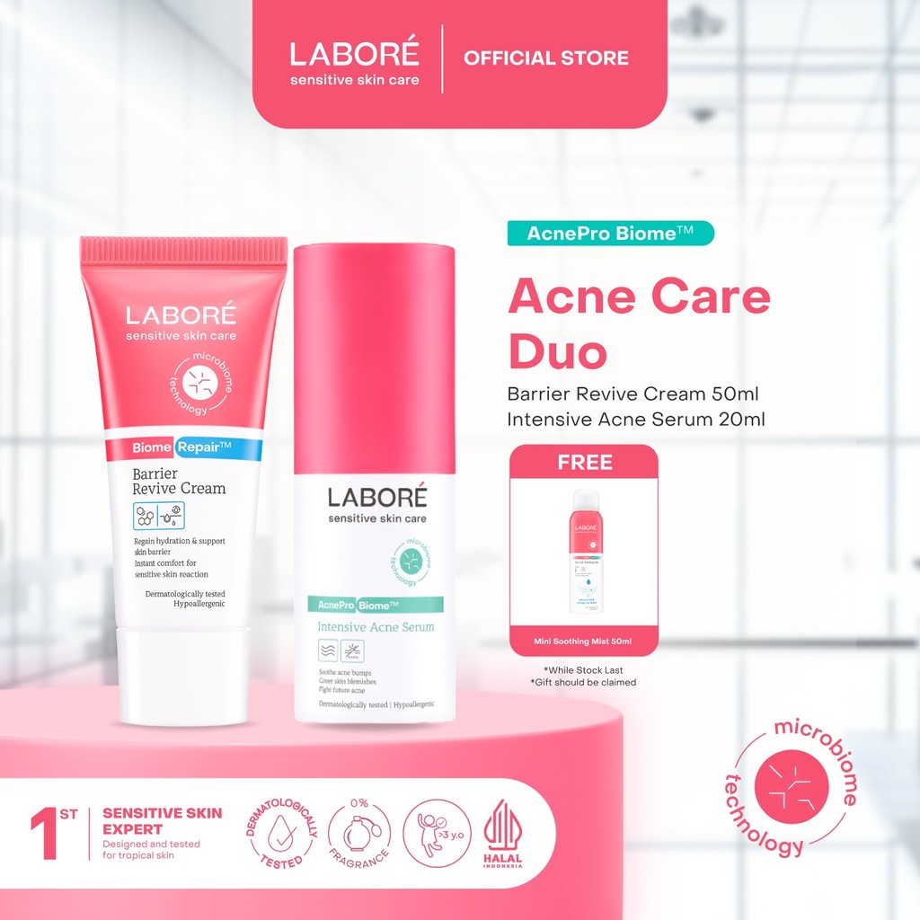 Jual Labore Acne Care Duo (Barrier Revive Cream 50ml & AcnePro Biome ...