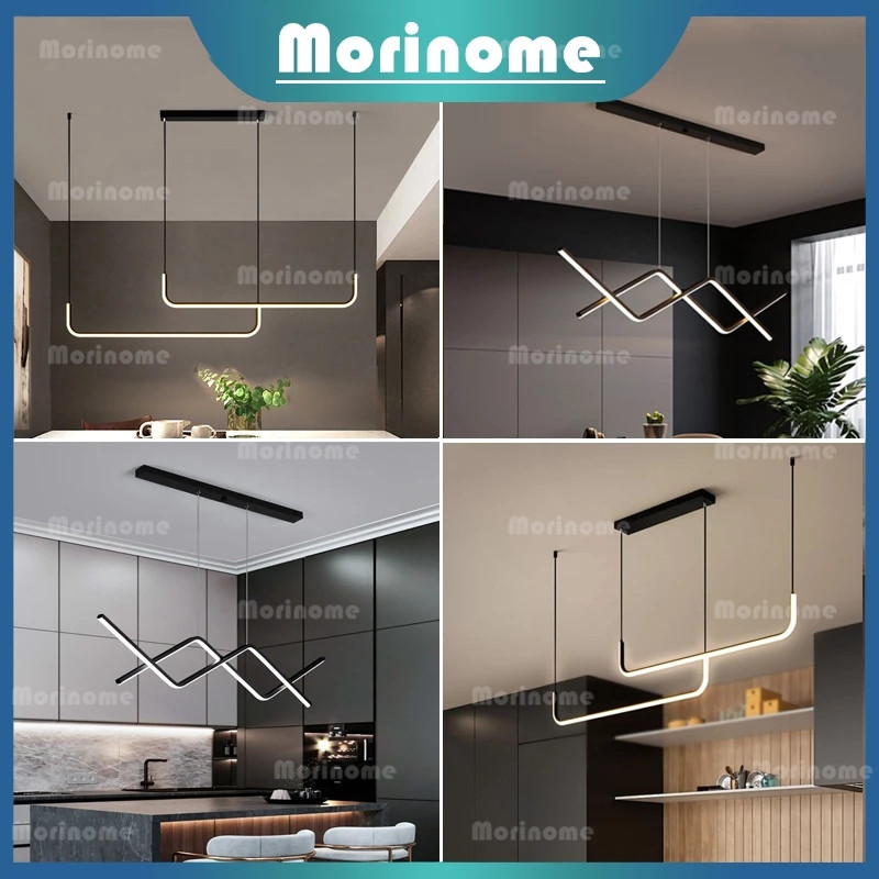 Jual Lampu Gantung Minimalis LED 3 Warna Nordik Modern Gaya Chandelier Ruang Tamu Meja Makan ...