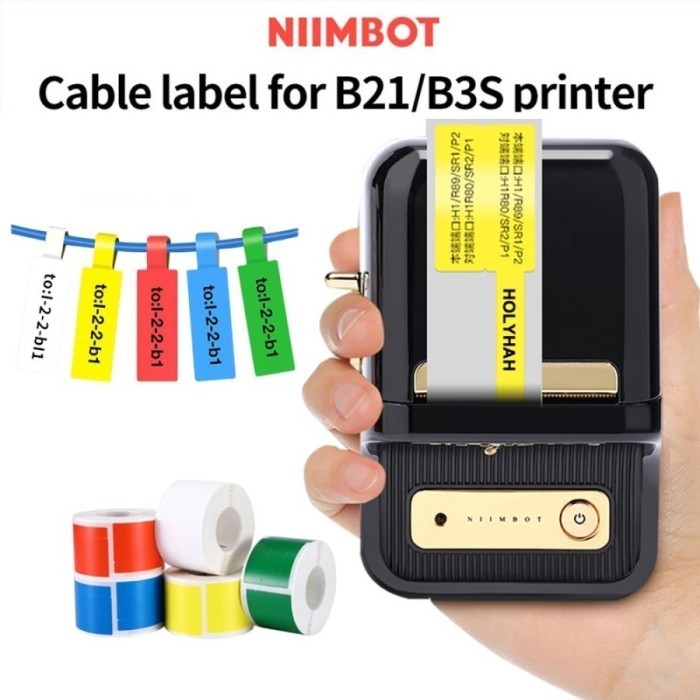 Jual NIIMBOT B21 B3S B1 CABLE TAG LABEL KABEL STICKER STIKER KERTAS ...