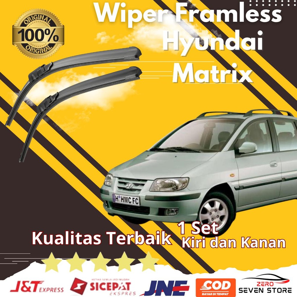 Jual (bisa COD) Wiper Mobil Frameless Hyundai Matrix Sepasang 2 PCS ...