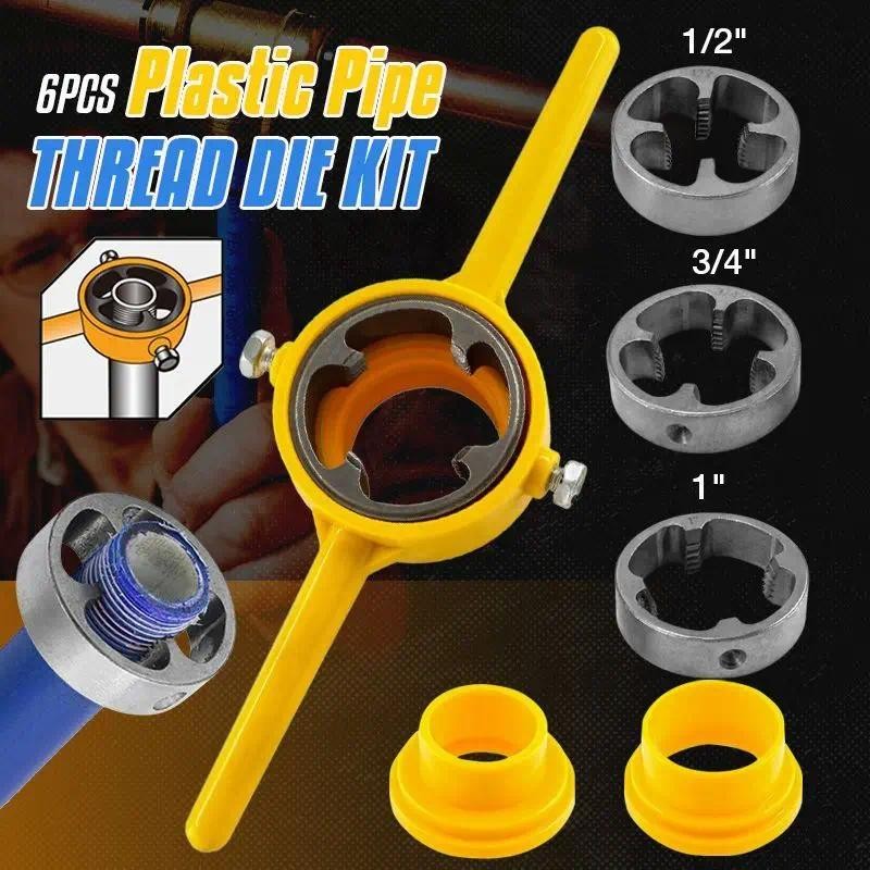 Jual Alat Pembuat Ulir Pipa Kuning 6pcs Set Senai Pipa PVC Benang ...