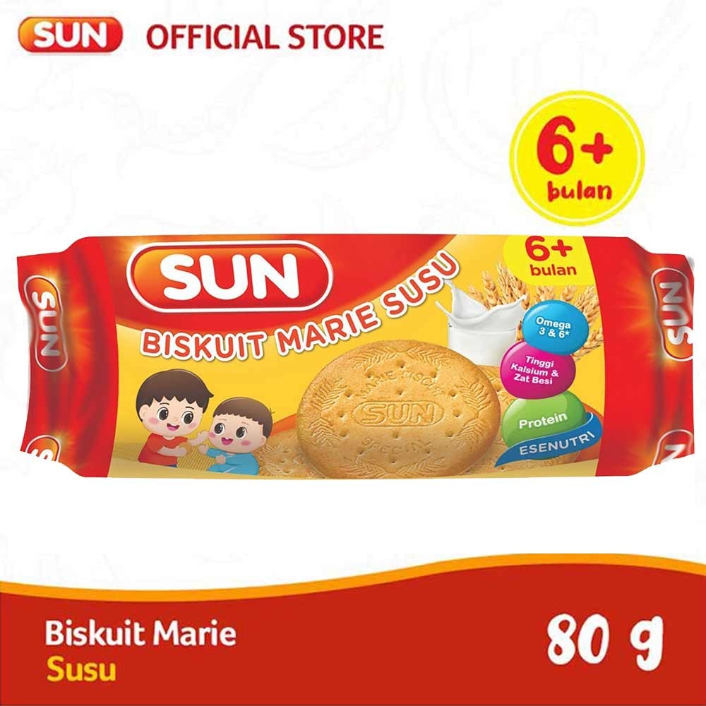 Jual SUN - MARRIE Roll | Biskuit Marie Susu - Biskuit Bayi SUN 80gr ...