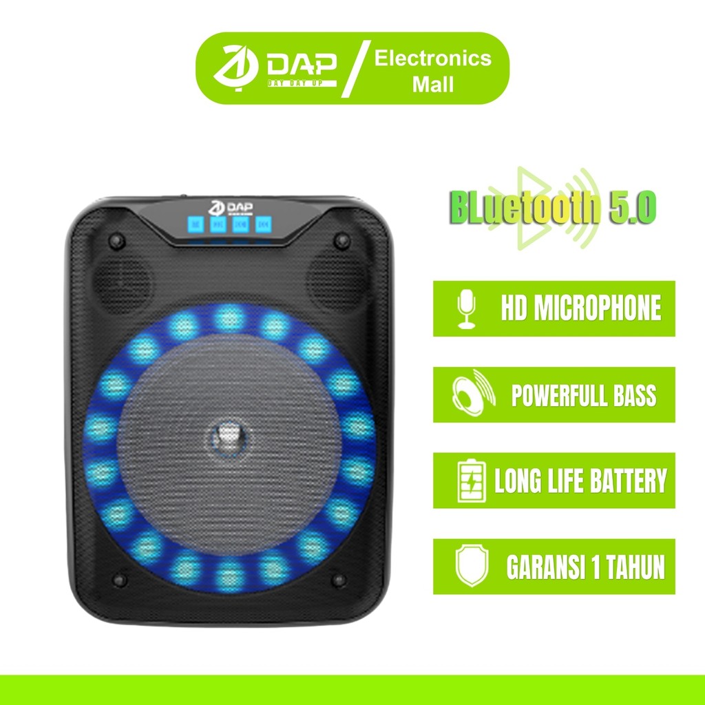 Jual DAP D-VY23 Portable Bluetooth Speaker – 3 Inch, High Volume, BT 5. ...