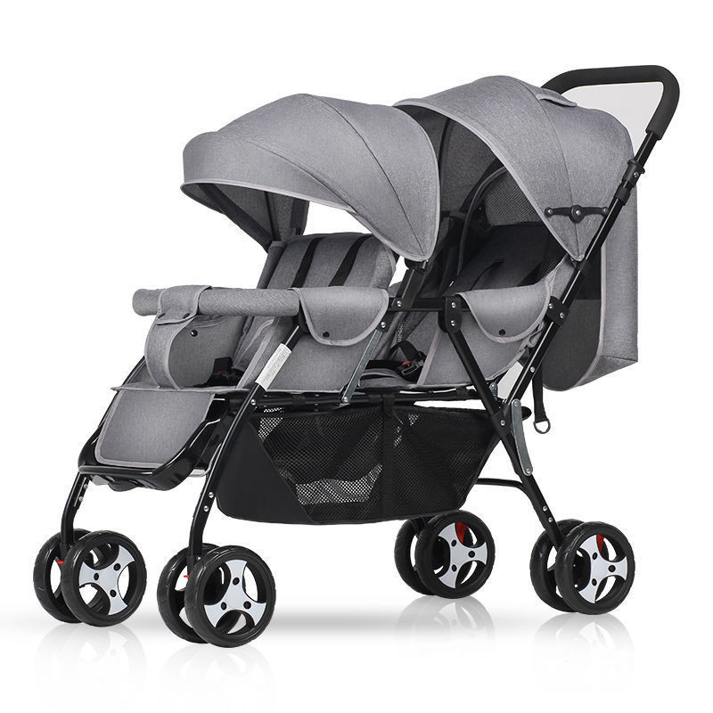 Jual 2022 New Twin Stroller Portable Stroller Light Folding Can Sit and ...