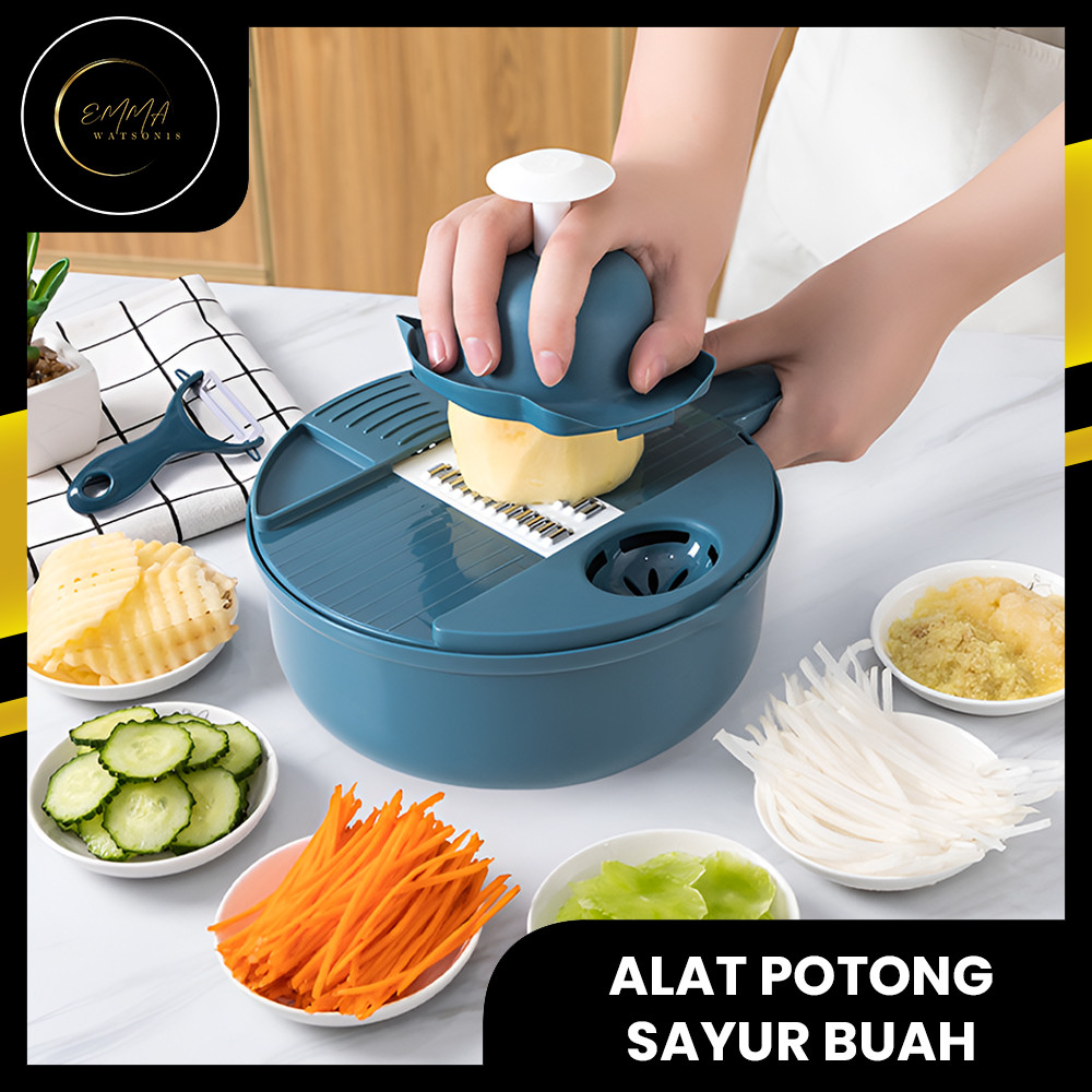 Jual EM Alat Potong Sayur Parutan Buah Sayur Serbaguna 7/9 in 1 Cutter ...