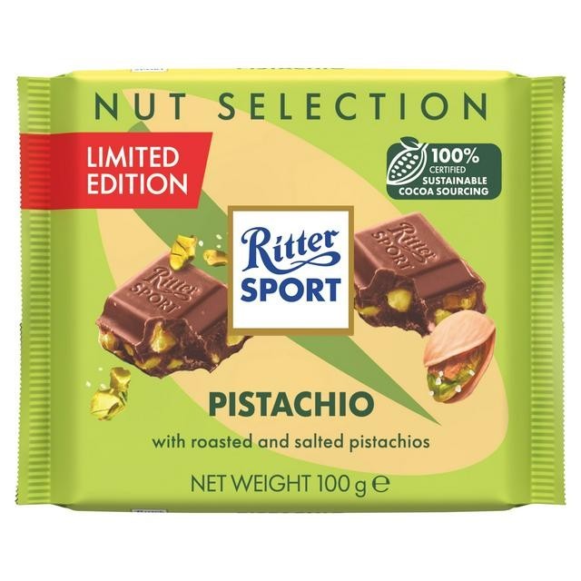 Jual RITTER SPORT Chocolate with Roasted and Salted Pistachio 100gram ...