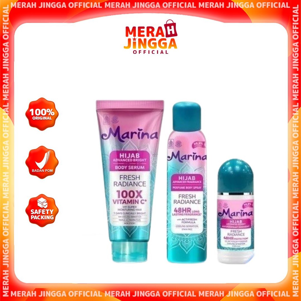 Jual MARINA Hijab Fresh Radiance Series | Merah Jingga Official ...