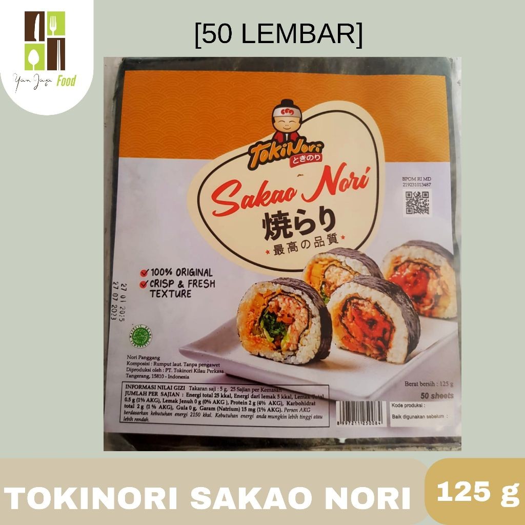 Jual Tokinori Sakao Nori 50 Lmbr / Sushi Nori 10 Lmbr / Sushi Nori 50 Lmbr | Shopee Indonesia