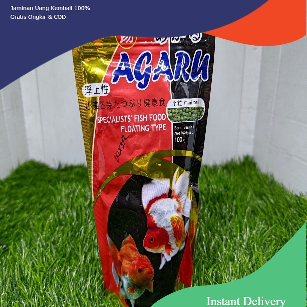 Jual Pelet Ikan AGARU Floating 100 Gr Mini Pelet Ikan Mas Koki ...