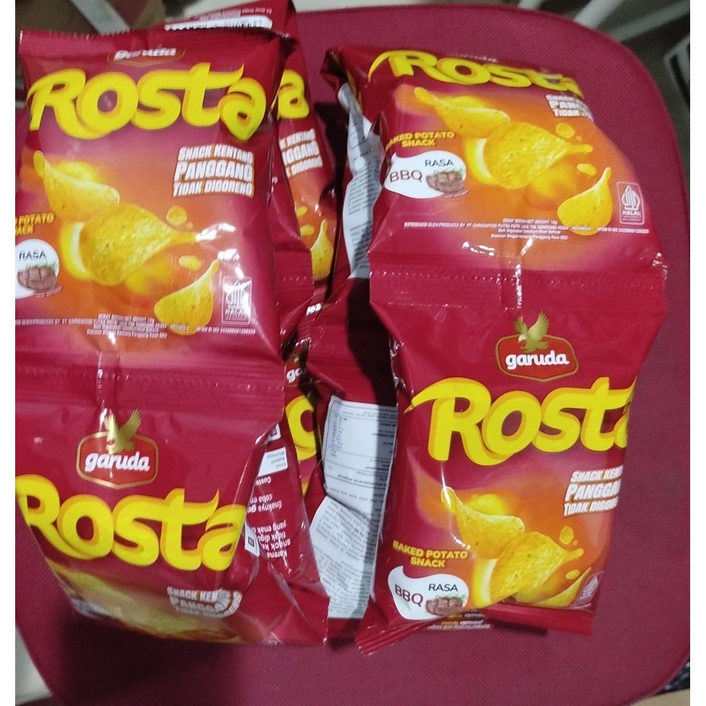 Jual Garuda Rosta Snack Rasa BBQ 16 gr 1 RENCENG | Shopee Indonesia