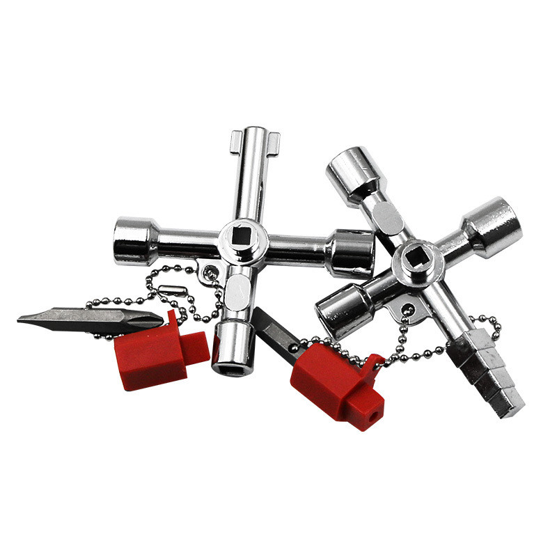 Jual 4 Way Universal Cross Triangle Wrench KEY for Train Electrical ...