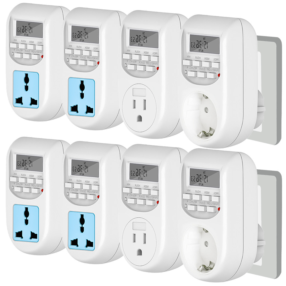 Jual 7 Day Digital Programmable Switch Socket Timer 16 Program EU US UK ...