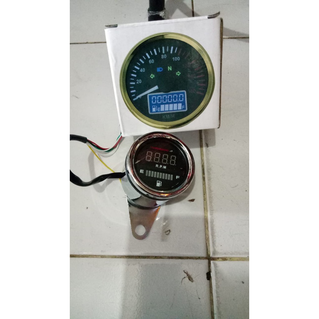 Jual Spidometer Bulat RPM Motor Termignoni Digital untuk motor custom ...