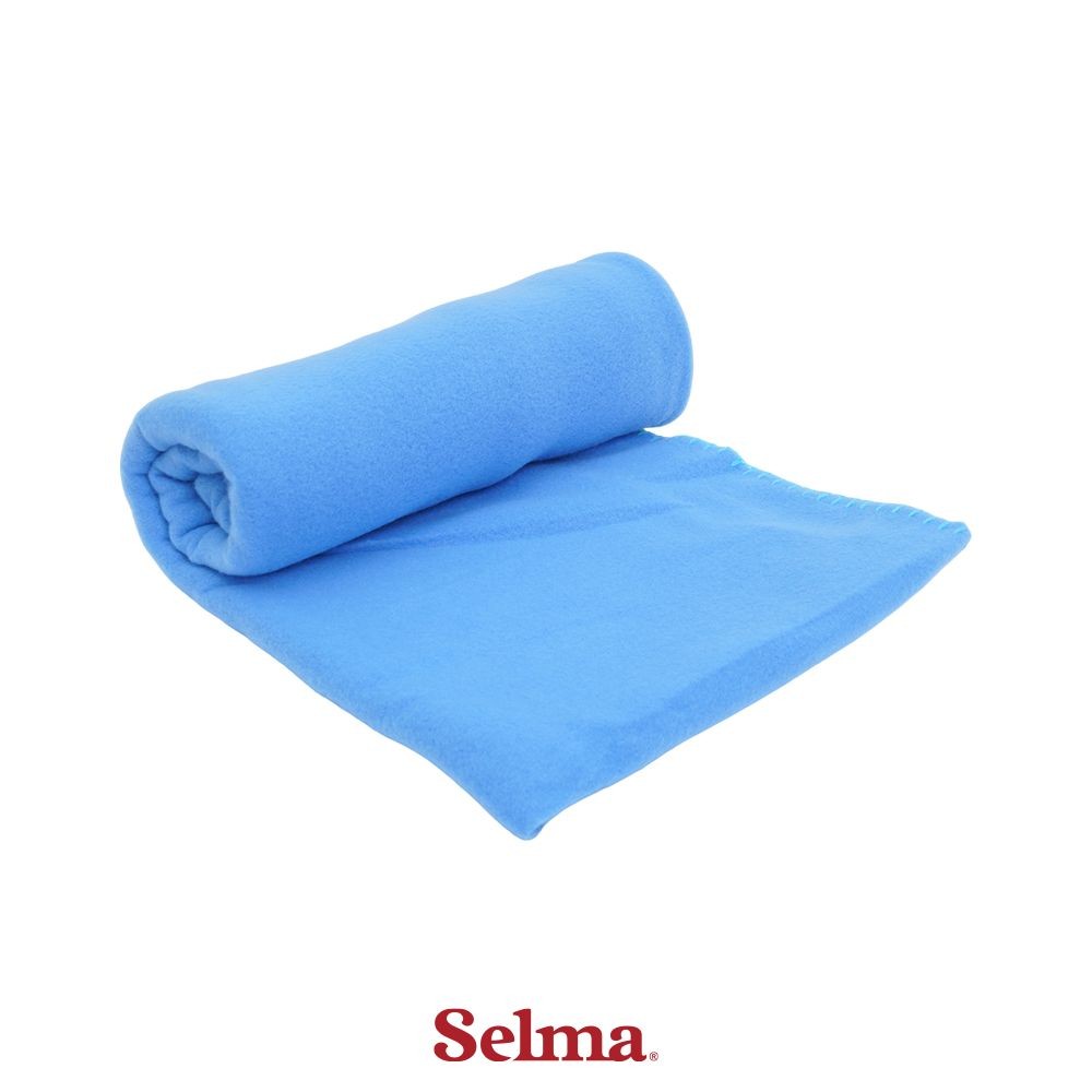 Jual Selma 120X160 Selimut Polar Fleece Sean - Biru Blanket Polos Kain ...