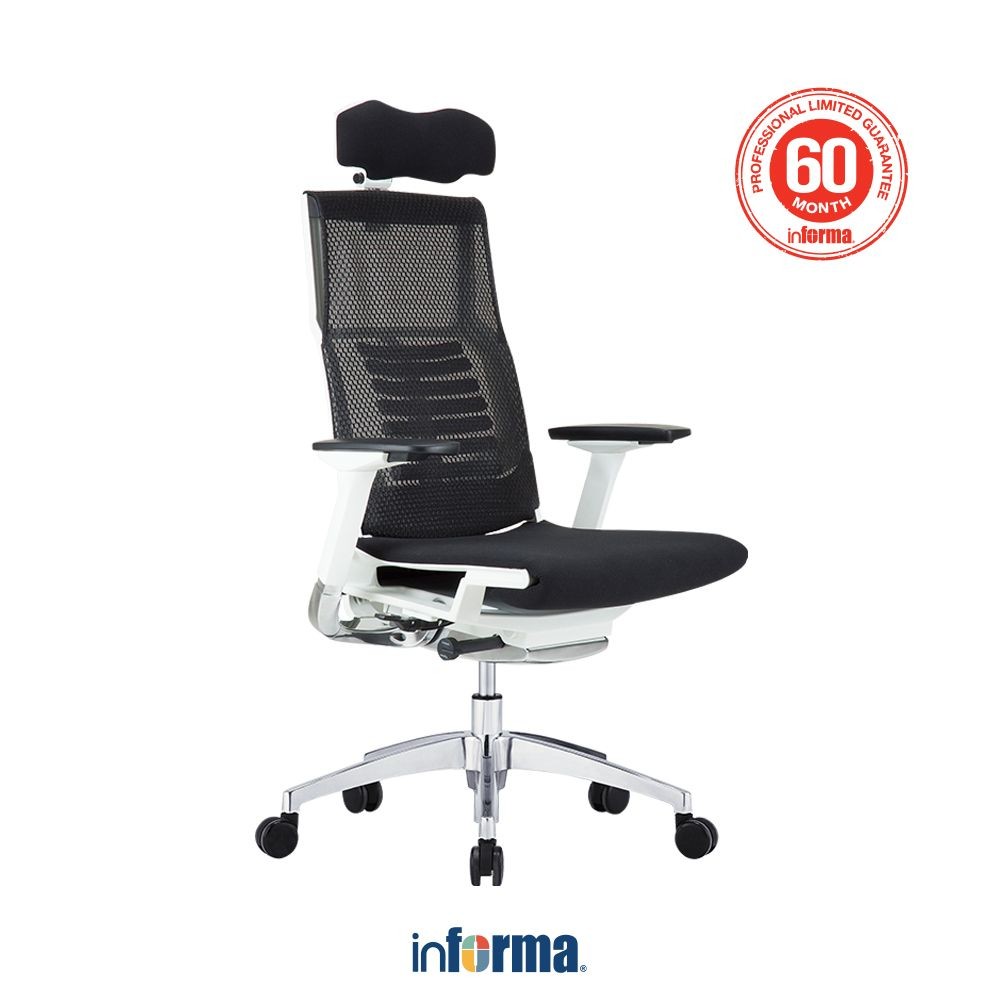 Jual Informa Pofit Kursi Kantor Sandaran Tinggi - Hitam/Putih Tempat ...