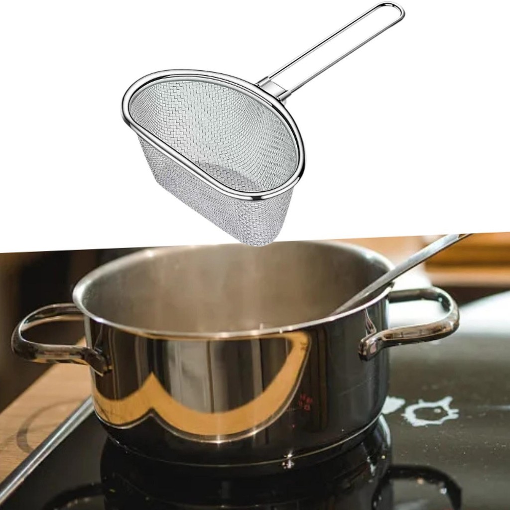 Jual Noodles Strainer Pasta Boil Basket Sieve Hook Stainless Steel Food ...