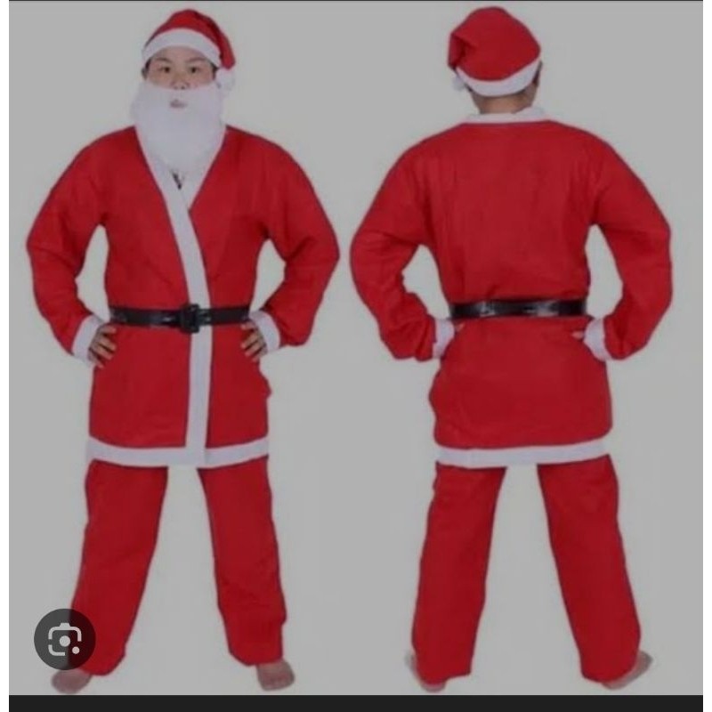 Jual Kostum Santa Claus 1set Stelan Baju Santa | Shopee Indonesia