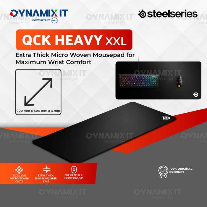 Jual SteelSeries QcK Heavy Extra Thick Micro Woven Mousepad - XXL | Shopee Indonesia