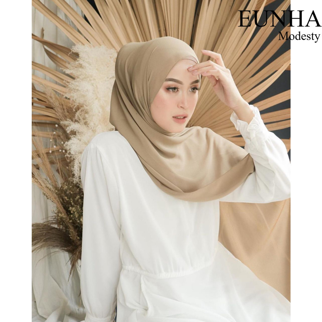 Jual Hijab Pashmina Ceruty Baby Doll Premium Pasmina Turkish Shawl Warna Coklat Peanut | Shopee ...
