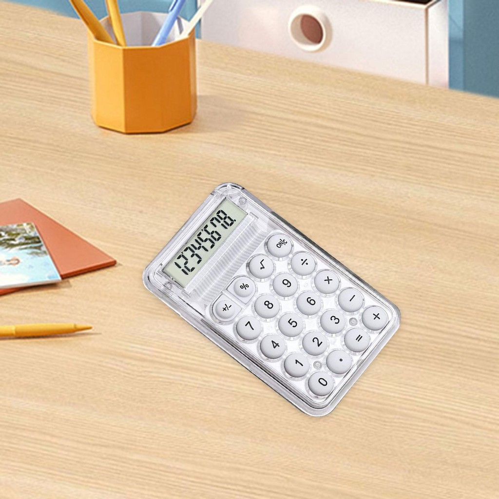Jual Desktop Calculator White Aesthetic Calculator for Office Preschool ...