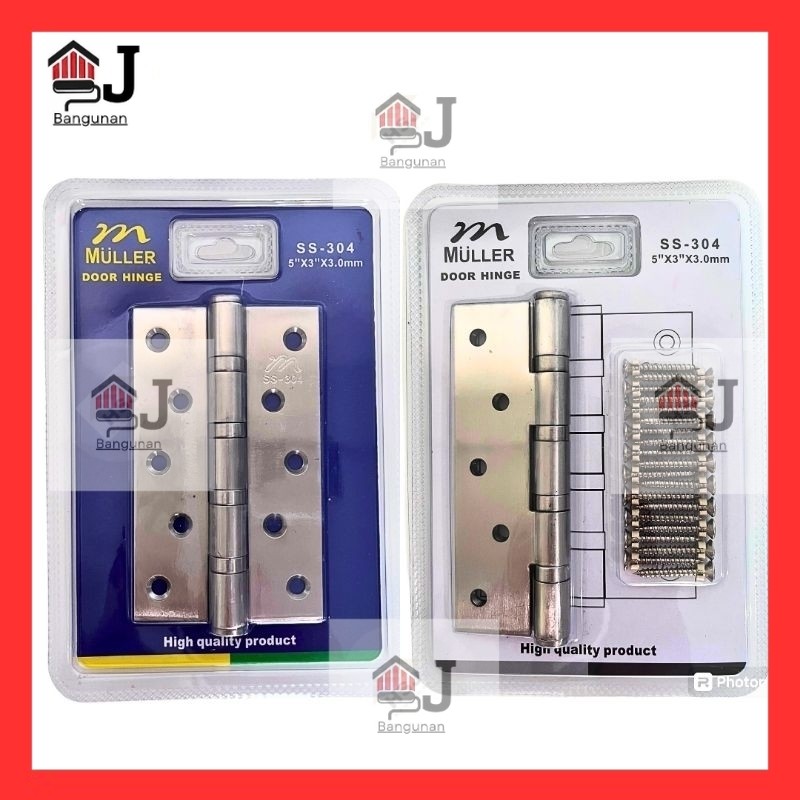 Jual AJB - MULLER Engsel Bearing Stainless Steel Tebal SS 304 5 Inch ...