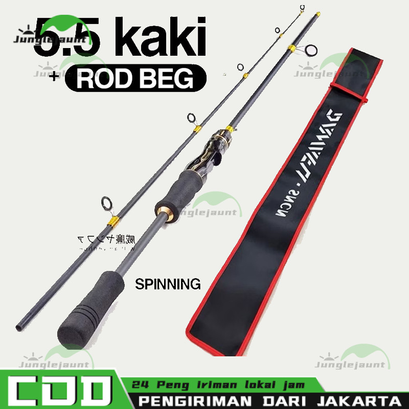 Jual Ready Stock Ultralight DAIWA Baitcasting Rod Medium Joran Pancing Carbon Lure M Power ...