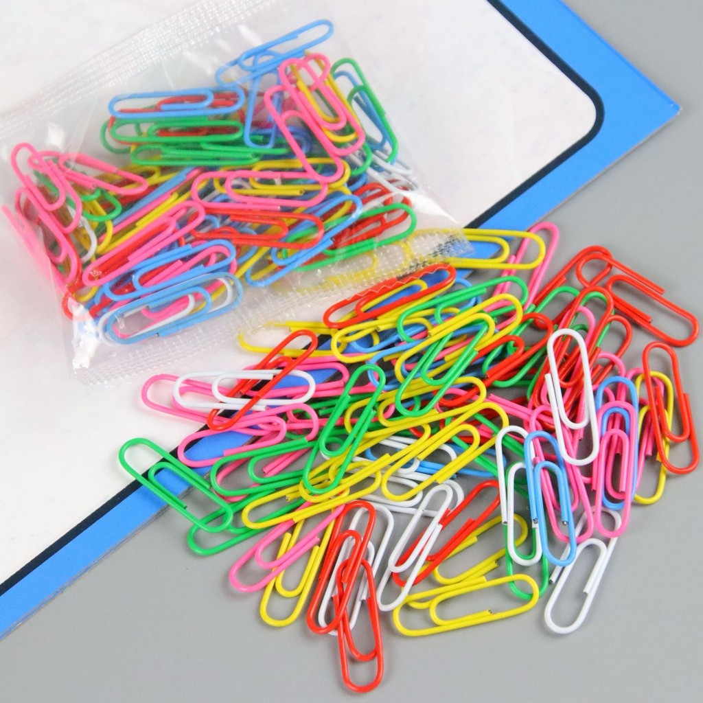 Jual Paper Clip Warna / Klip Kertas Warna isi 70 Pcs / Penjepit Kertas ...