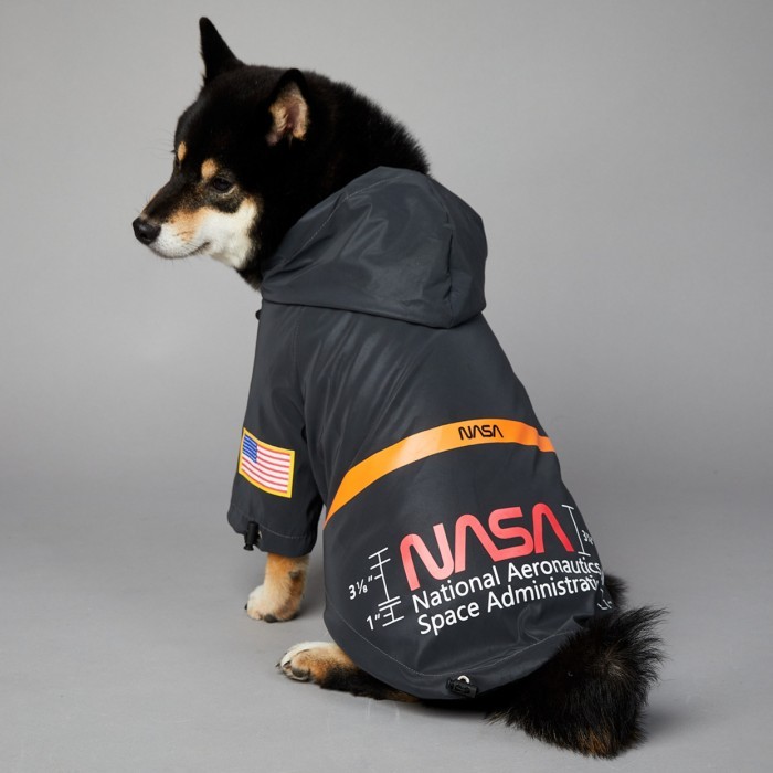 Jual NASA Reflective Windbreaker Jacket for Dogs (Black) Baju anjing ...