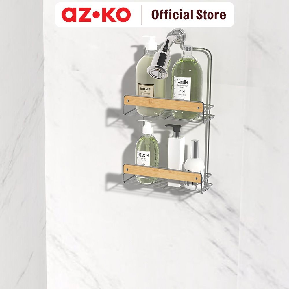 Jual AZKO Stora Rak Gantung Kamar Mandi 2 Tingkat Chrome Wk820369r ...