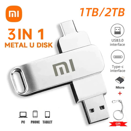 Jual Xiaomi TYPE-C Flashdisk 3 IN1 USB 3.0 Kecepatan Tinggi, Driver ...