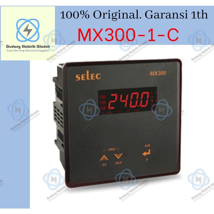 Jual 1 PHASE LED MULTIFUNCTION METER WITH RELAY OUTPUT - SELEC - MX300-1-C | Shopee Indonesia