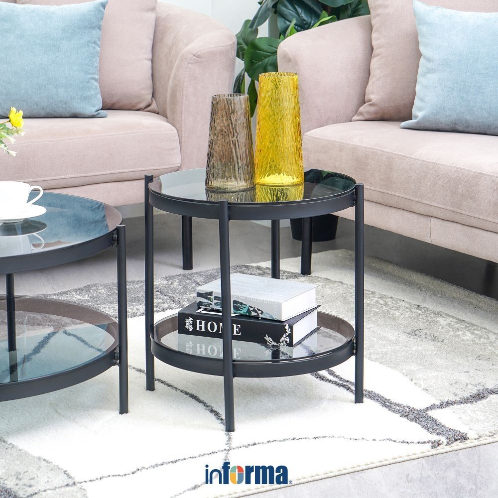 Jual Informa Bayonne Meja Sisi - Hitam End Table Meja Kecil Aesthetic ...