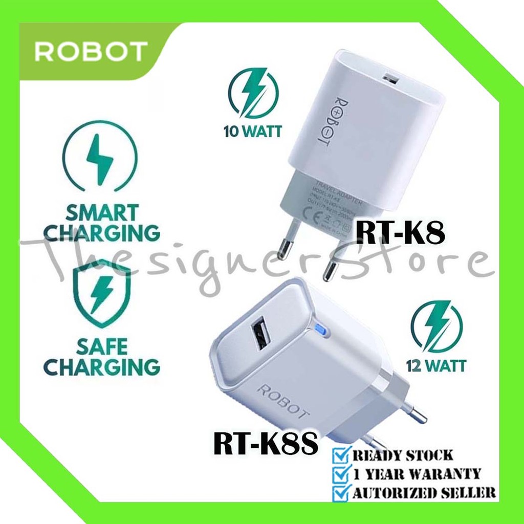 Jual Kepala Charger Robot RT-K8 10W 2A / RT-K8S 12W 2.4A Original ...