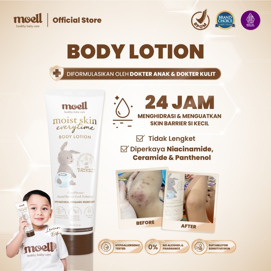 Jual [ MW - MOELL ] Moell Body Lotion Bayi 185gr - Body Lotion Baby ...