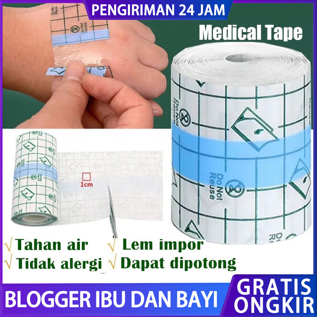 Jual 10M Tranparent Film Dressing Roll / Pita Medis Anti Air / Tahan ...
