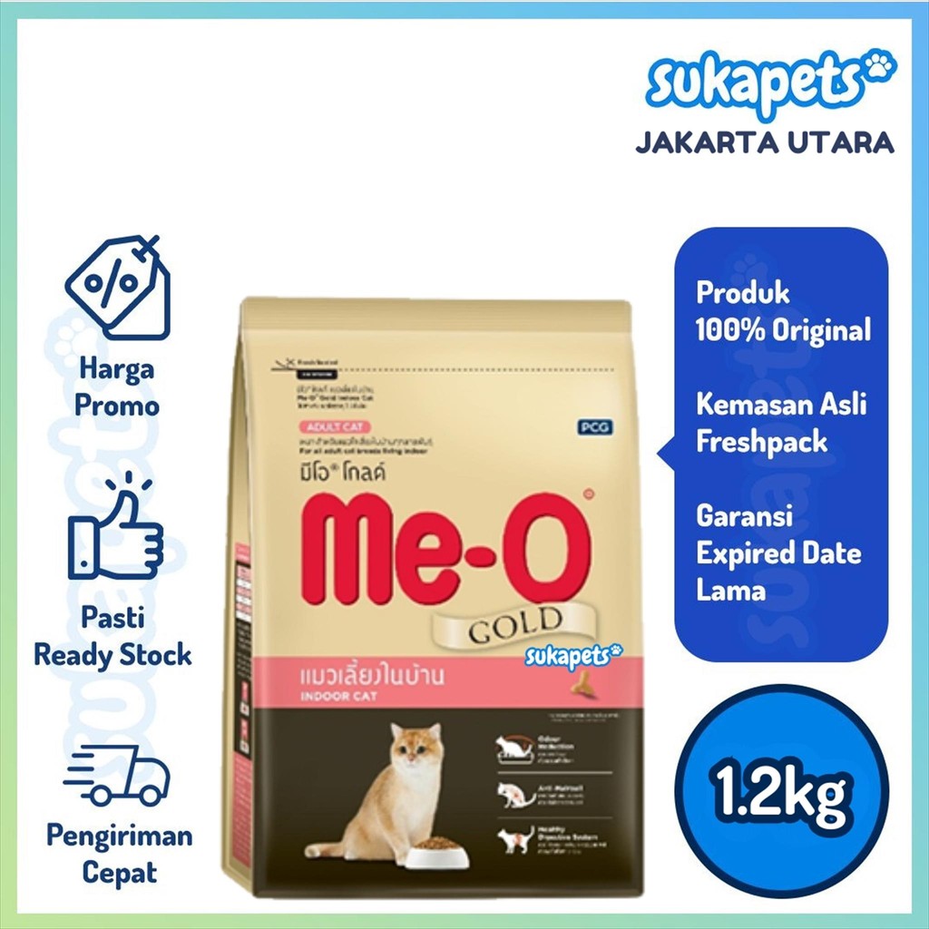 Jual Meo Gold Indoor Dry Food Makanan Kucing Kering 1.2kg | Shopee ...