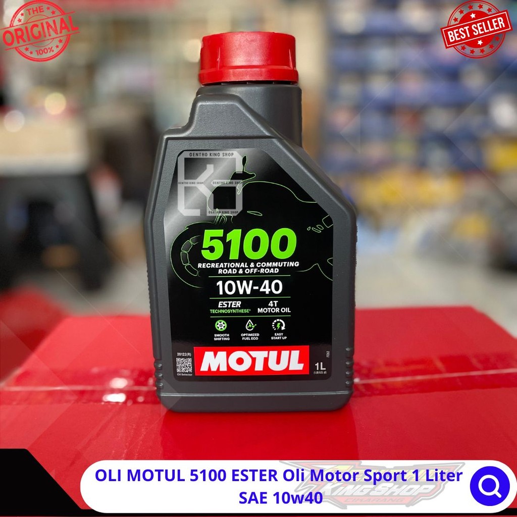 Jual OLI MOTUL 5100 ESTER Oli Motor Sport 1 Liter SAE 10w40 ORIGINAL ...