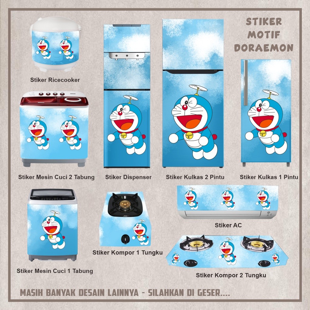 Jual Stiker kulkas kompor mesin cuci 1 2 pintu tabung mata Rice Cooker ...