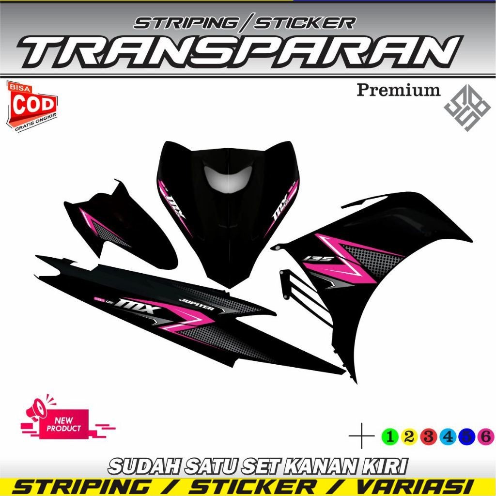 Jual Sticker Bening Transparan Jupiter Mx New Stiping Simple Elegan ...