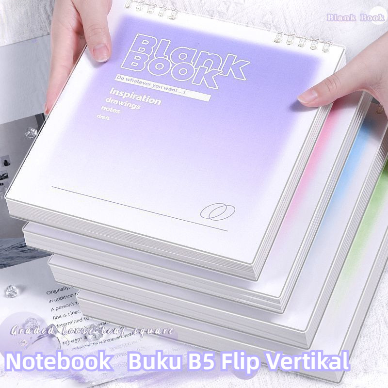 Jual Ready--Notebook Buku Binder B5/Notebook Warna Gradasi Buku B5 Flip ...