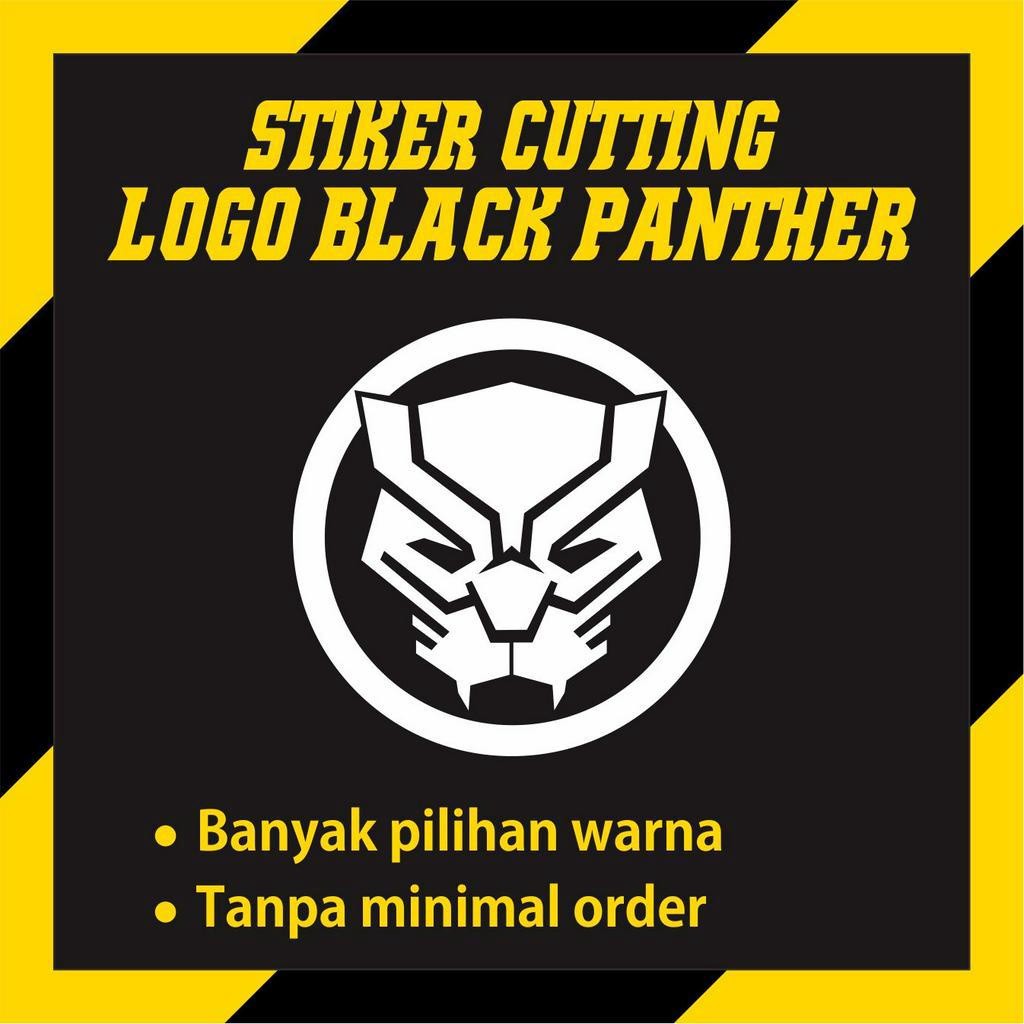 Jual Cutting Sticker Logo Black Panther Stiker Avengers Aksesoris Mobil ...