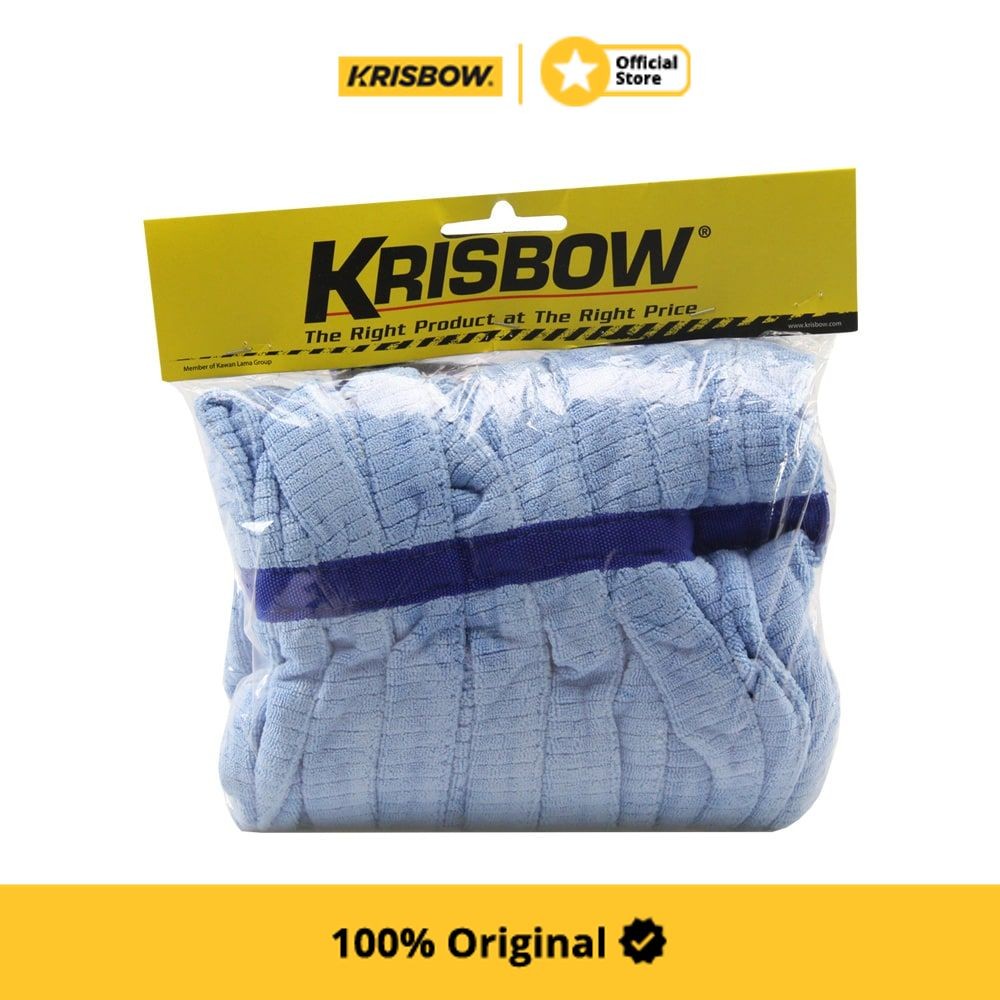 Jual Krisbow Refill Kain Pel Microfiber Tubular Mop Head - Biru ...