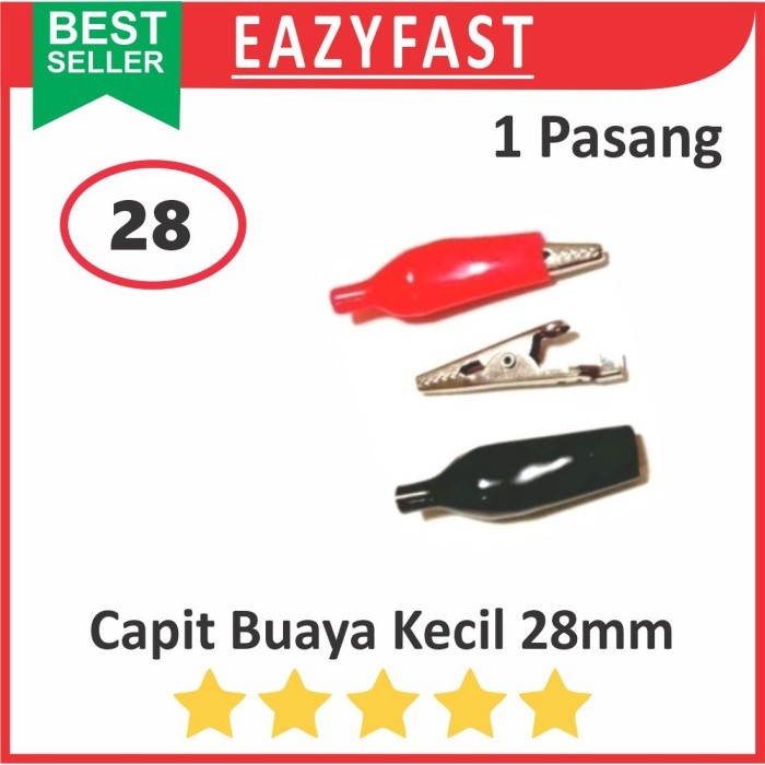 Jual Capit Buaya Jepit Kabel listrik 1 set hitam merah | Shopee Indonesia