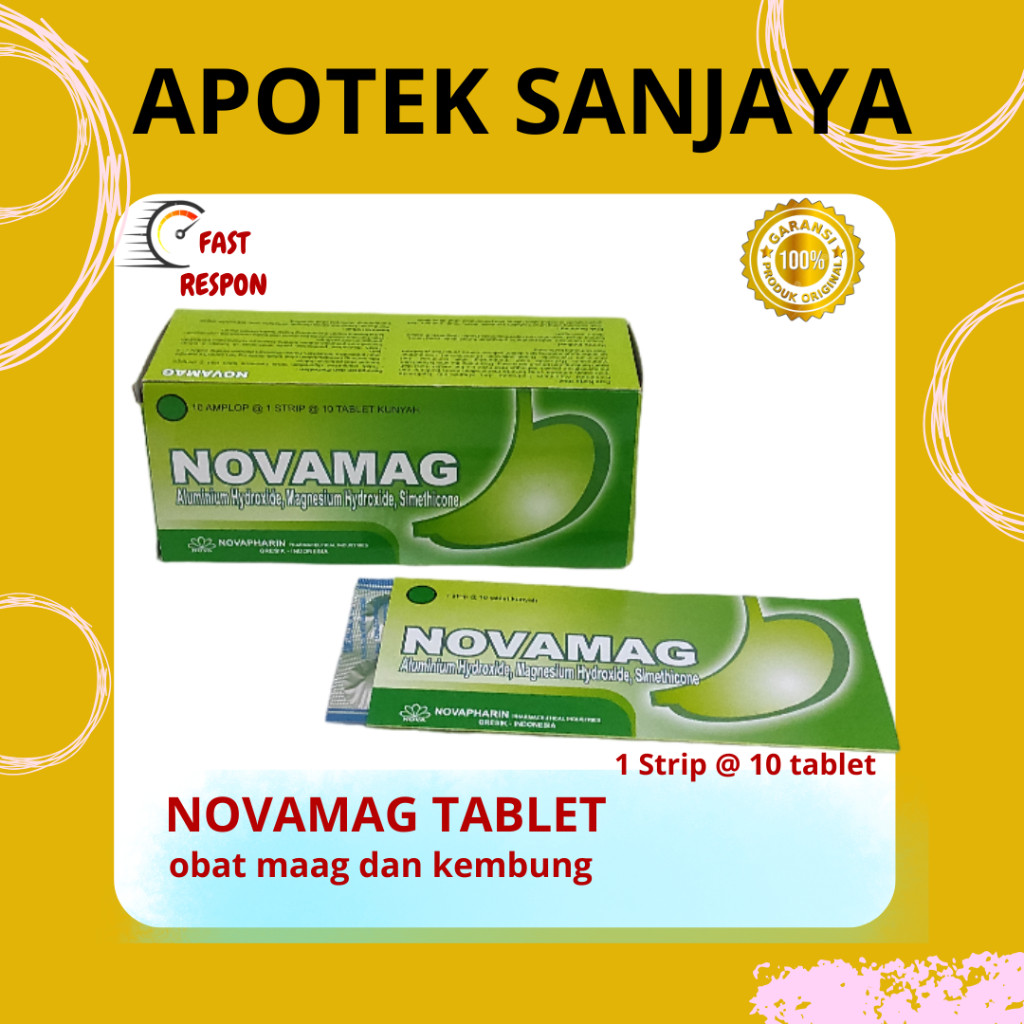 Jual NOVAMAG/1 STRIP/10 TABLET/TABLET KUNYAH/OBAT MAAG | Shopee Indonesia