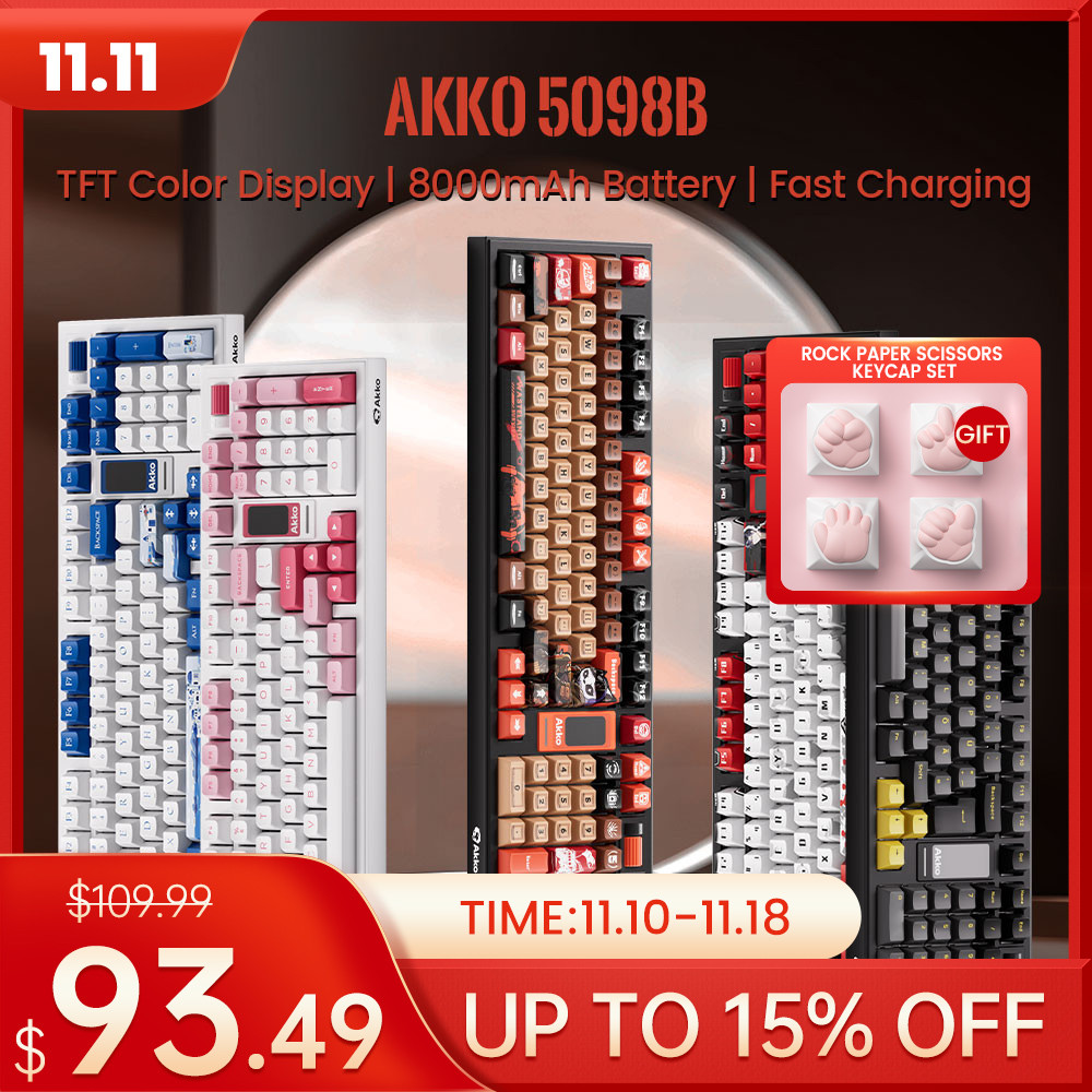 Jual Akko 5098B Wireless Mechanical Gaming Keyboard With 1.47-inch TFT ...