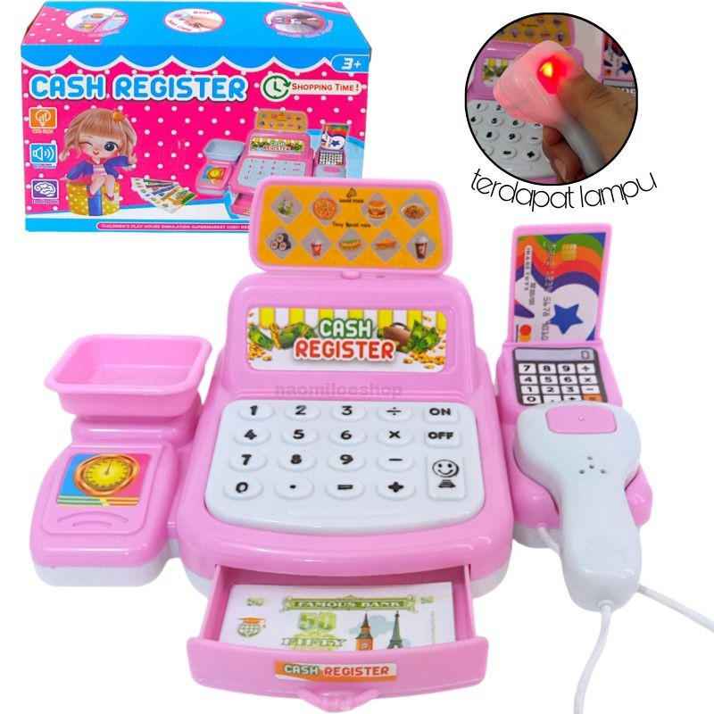 Jual Kasir shoping time dus mainan cash register pink dus mainan kasir ...