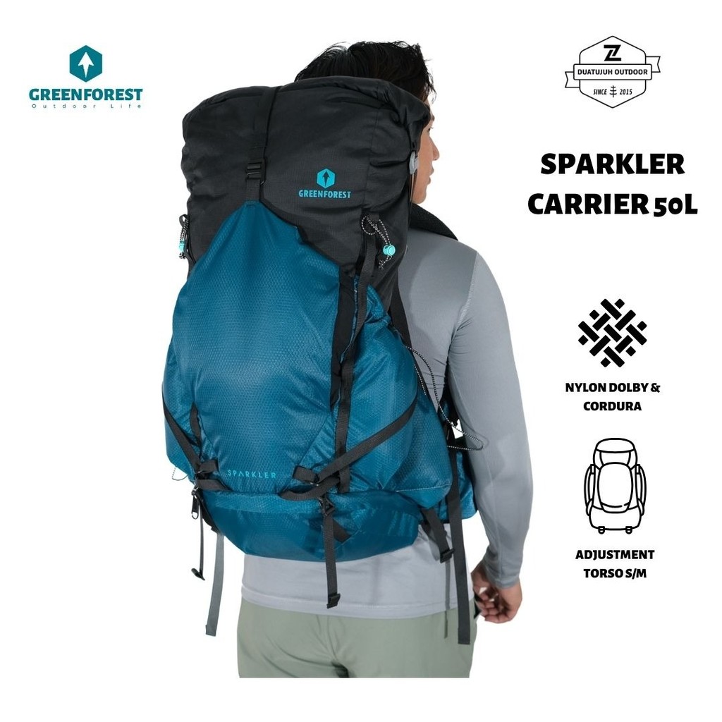 Jual Greenforest Sparkler Carrier Lightweight 50L Free Raincover | Shopee Indonesia