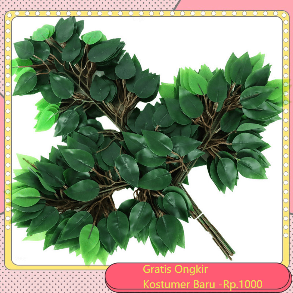 Jual Daun Hijau Palsu Daun Beringin Hias Plastik Artificial Flower ...