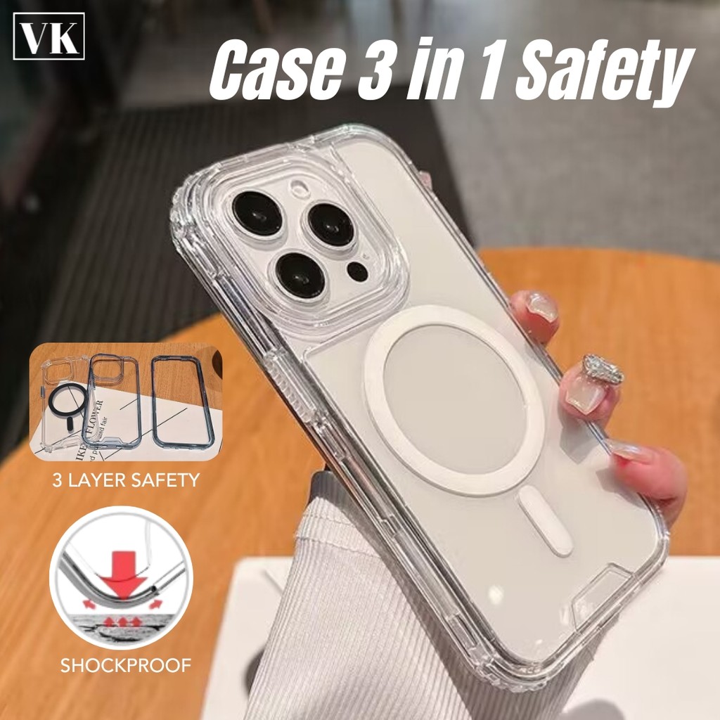 Jual 3 in 1 Magsafe Hyper Protection Military Grade Case IPhone 11 12 ...